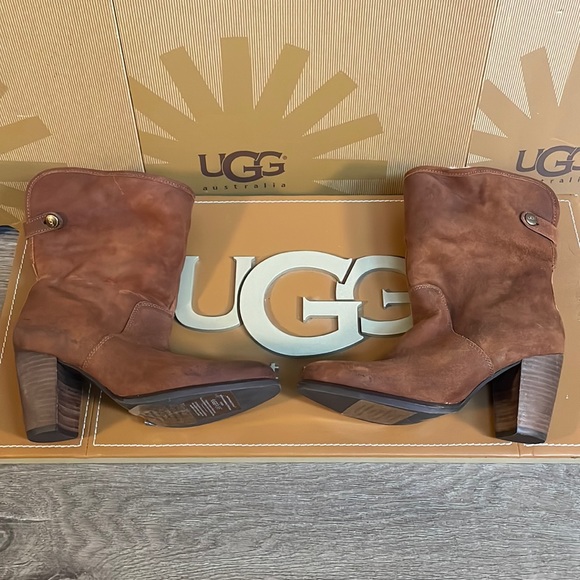 UGG | Shoes | Brand New Womens Ugg Layna Tan Brown Suede Shearling Cuff ...